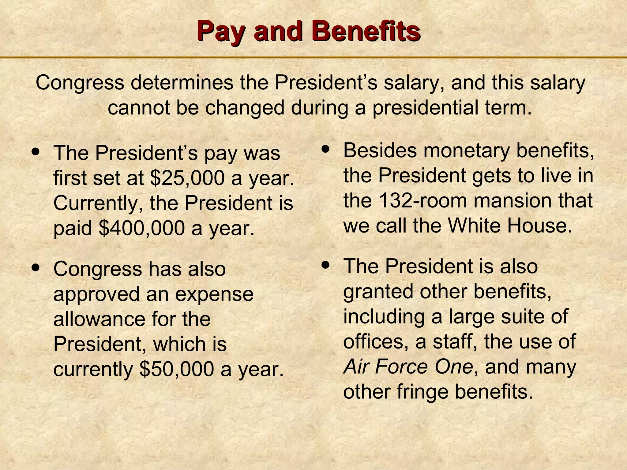 The president’s job description | PPT