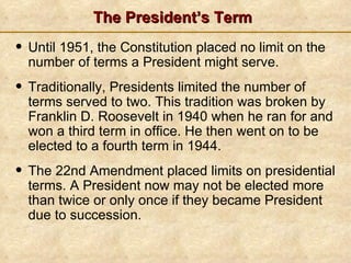 The president’s job description | PPT
