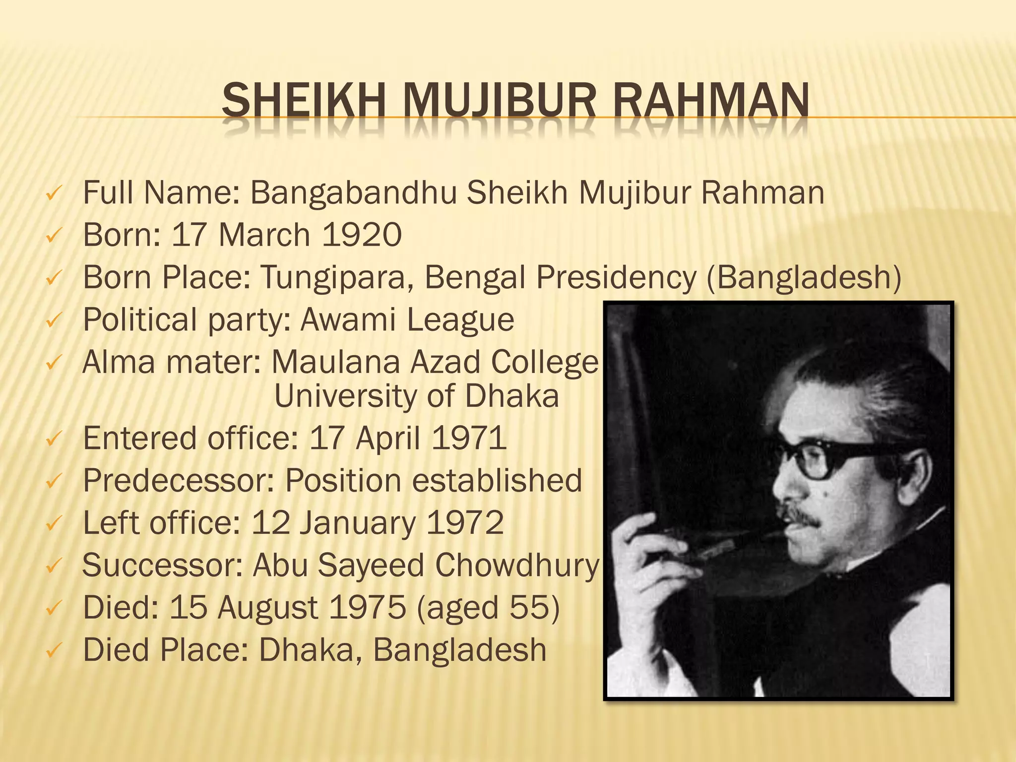 The presidents of bangladesh | PDF