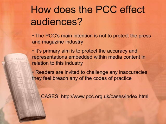 THE PRESS COMPLAINTS COMMISSION (PCC) | PPT