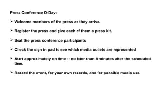 THE PRESS CONFERENCE meaning and functions | PPTX