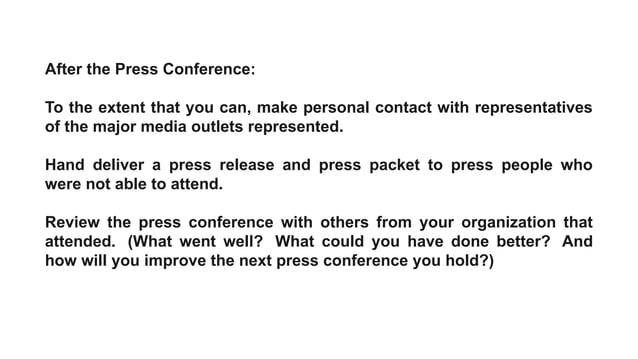 THE PRESS CONFERENCE meaning and functions | PPTX