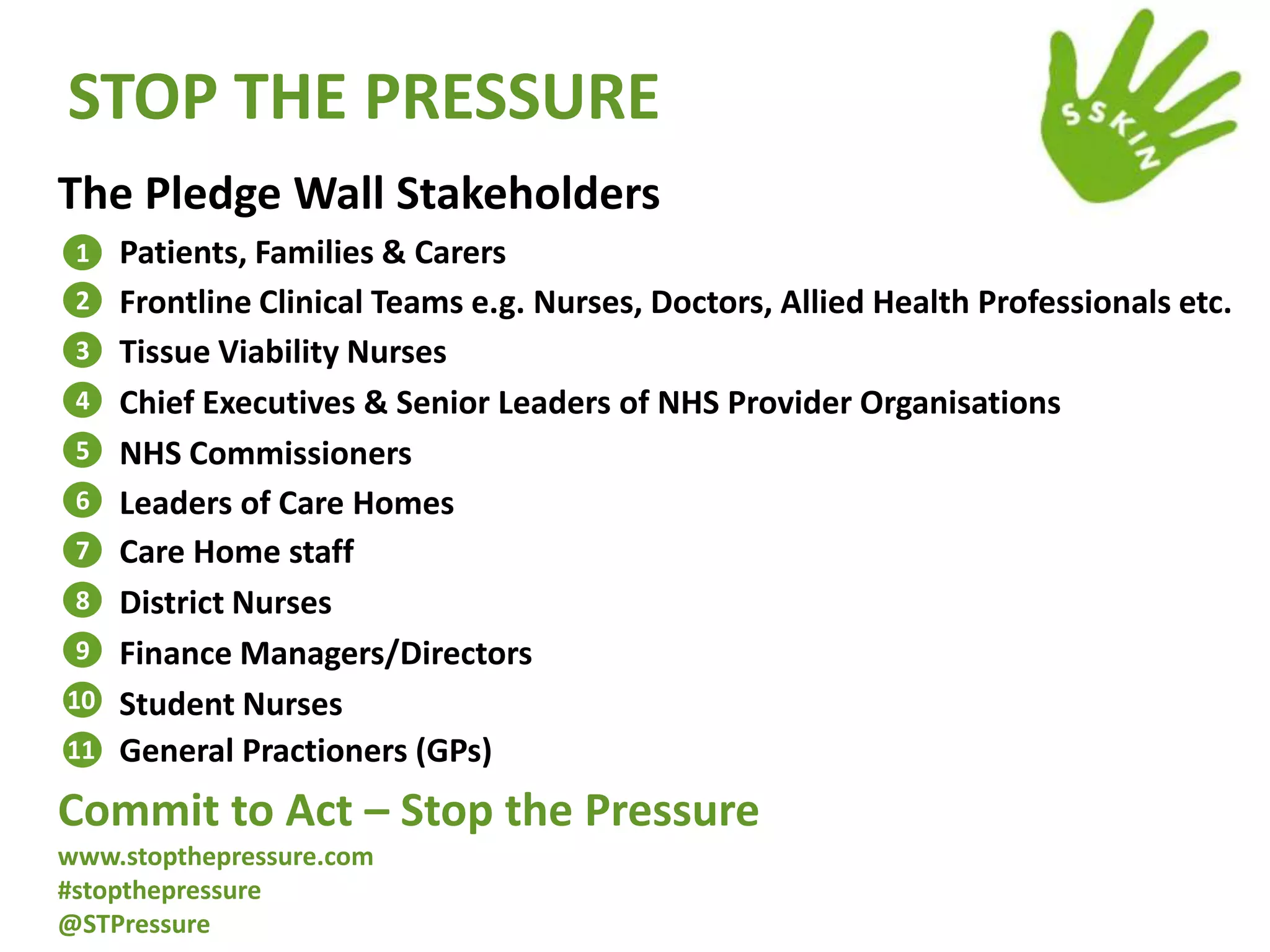 Pressure ulcer campaign wall | PPT