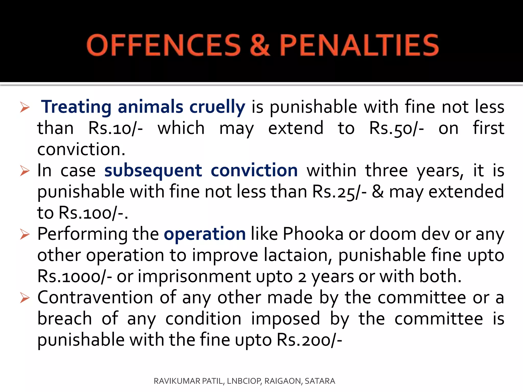 The prevention of cruelty to animals act, 1960 | PPTX