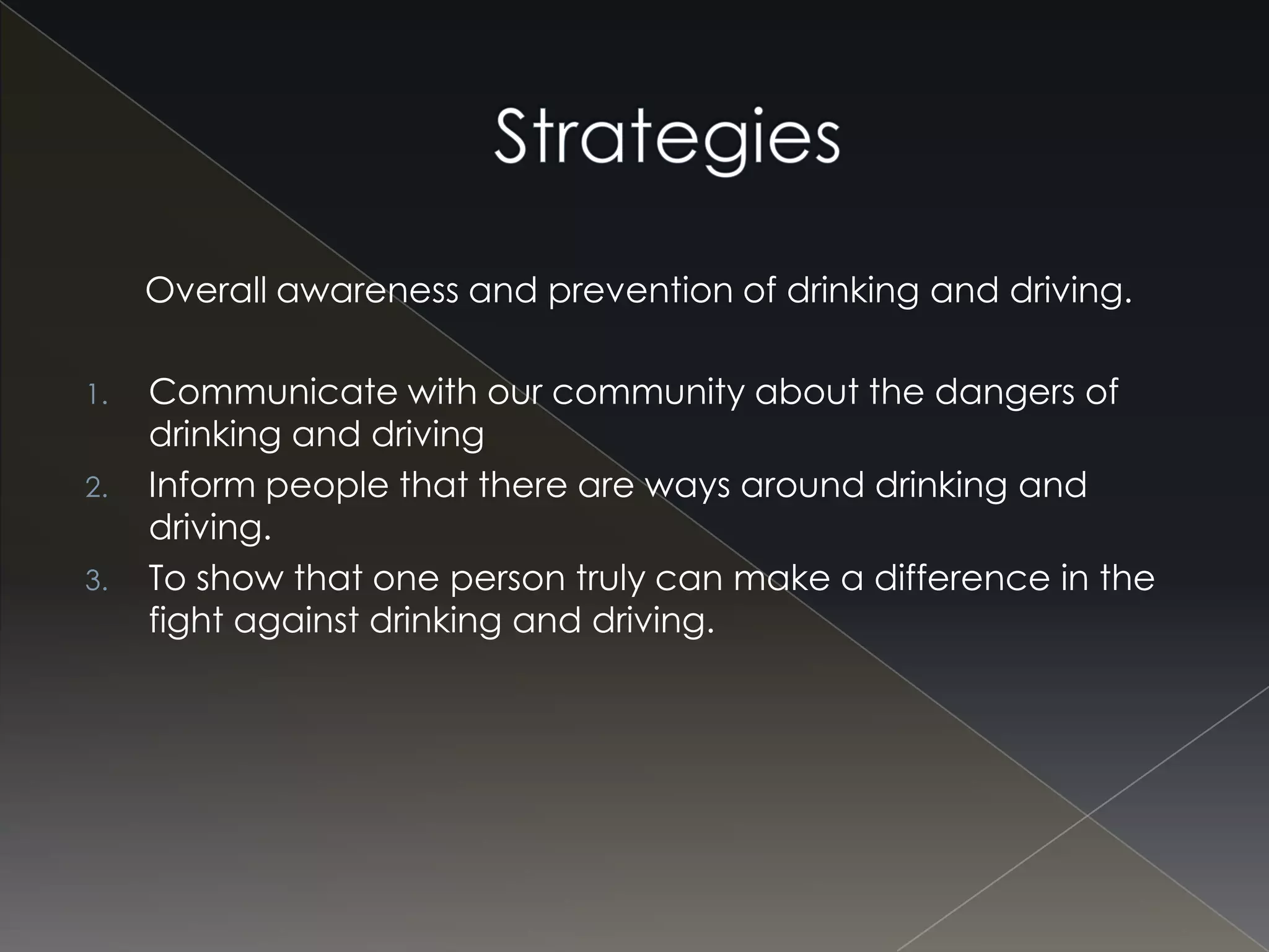 The prevention of drinking and driving | PPTX