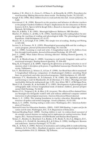 The prevention of reading difficulties | PDF