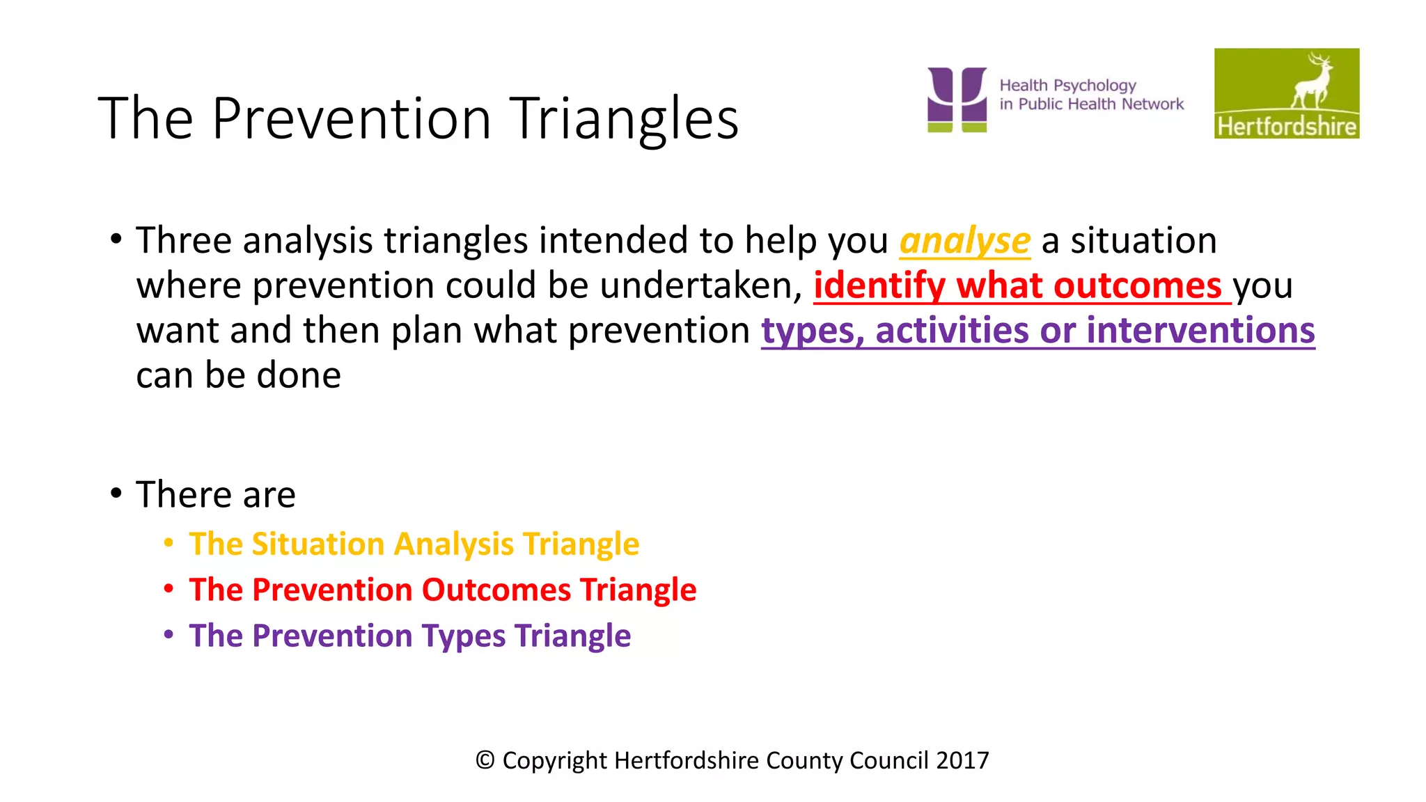 The prevention triangles | PPTX