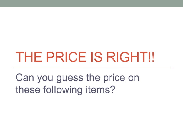 The price is right!! | PPTX | Tablets and E-readers | Consumer Electronics