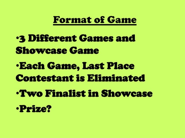 The Price is Right | PPTX | Television | Entertainment