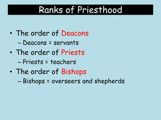 The priesthood | PPTX