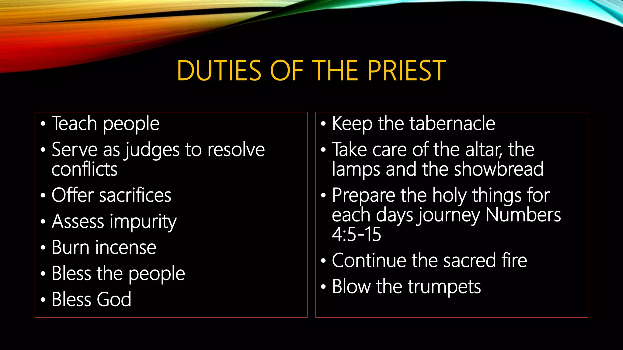 The priest in the Old Testament | PPTX