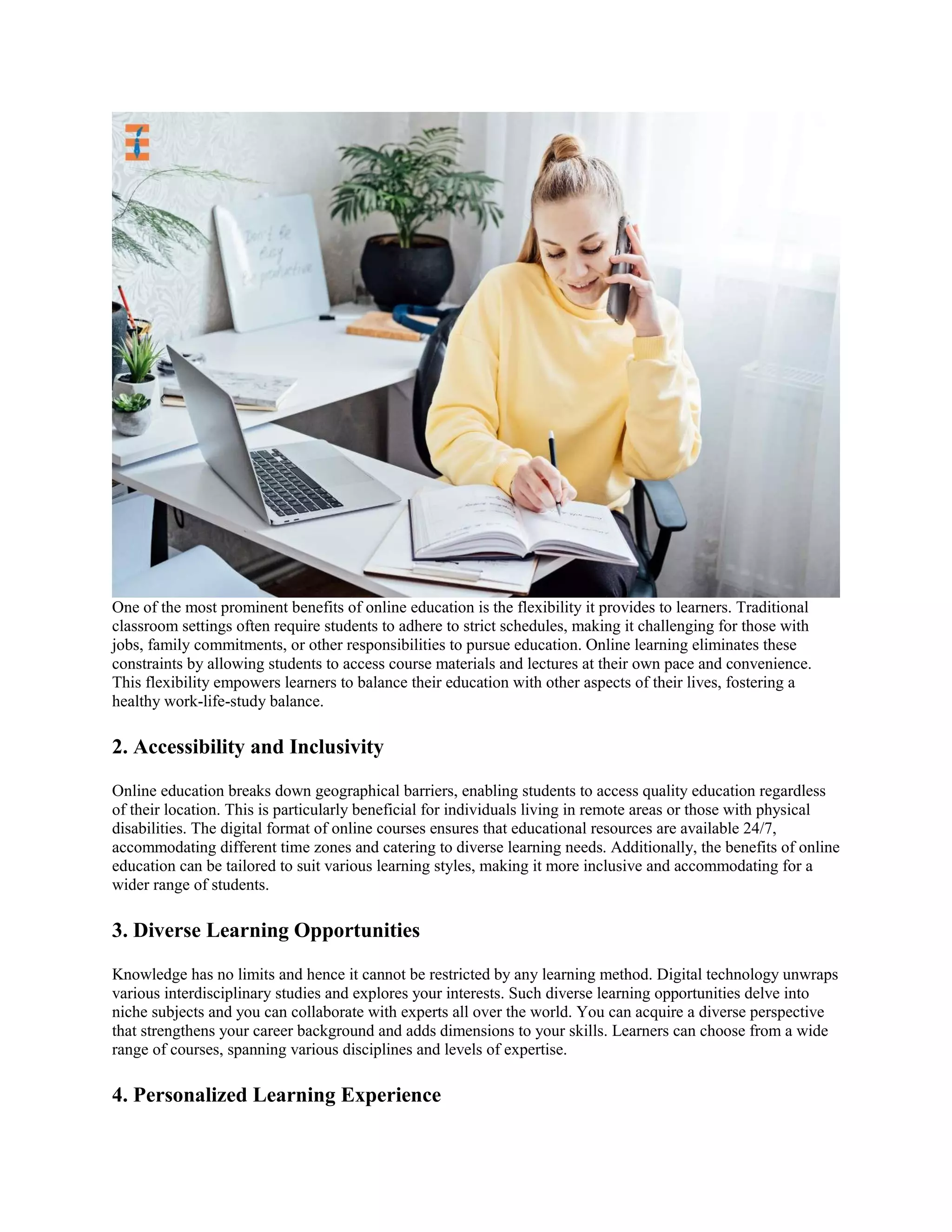 Top 12 Important Benefits Of Online Education | Future Education Magazine | PDF