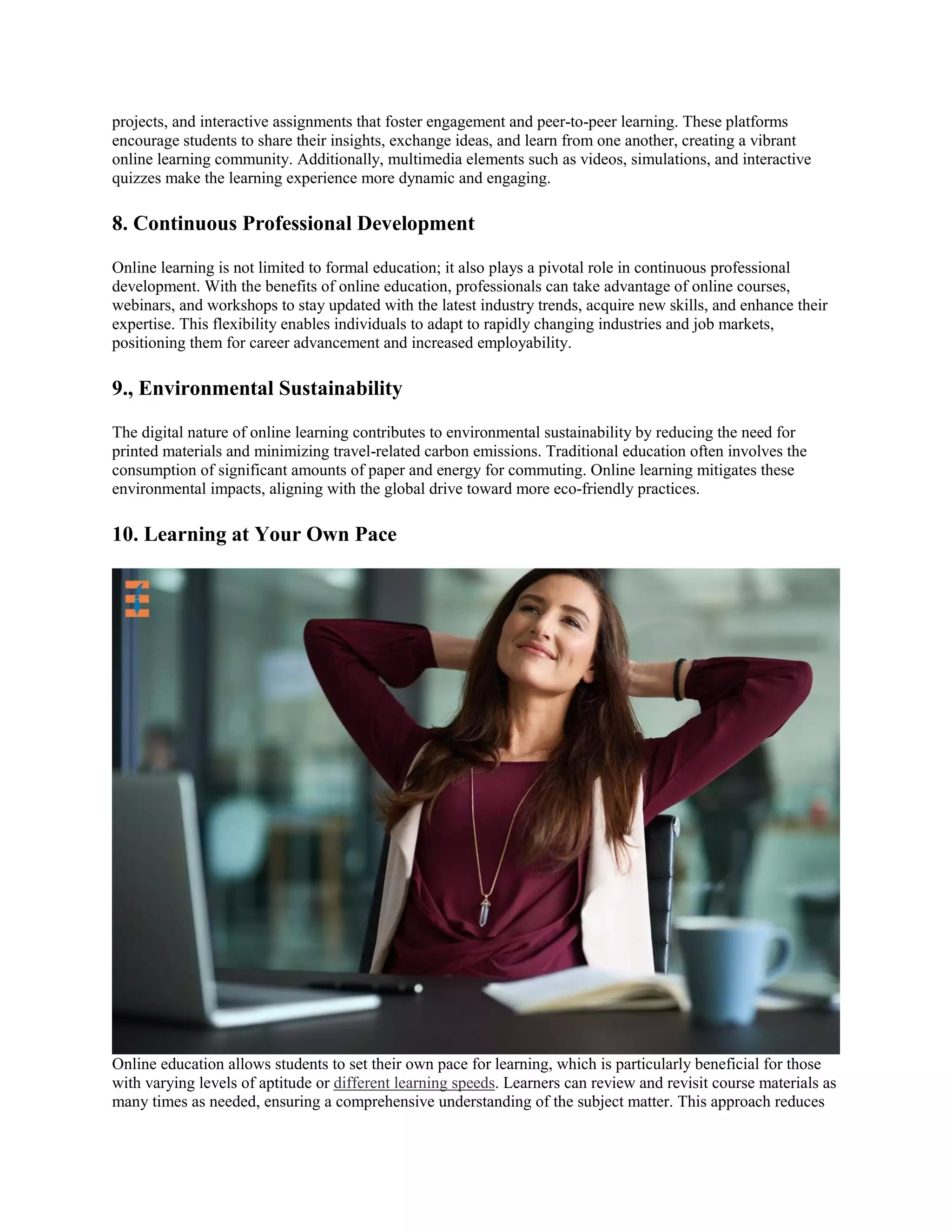 Top 12 Important Benefits Of Online Education | Future Education Magazine | PDF