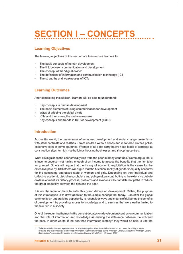 The primer series on ictd for youth part1 an introduction to ict for ...