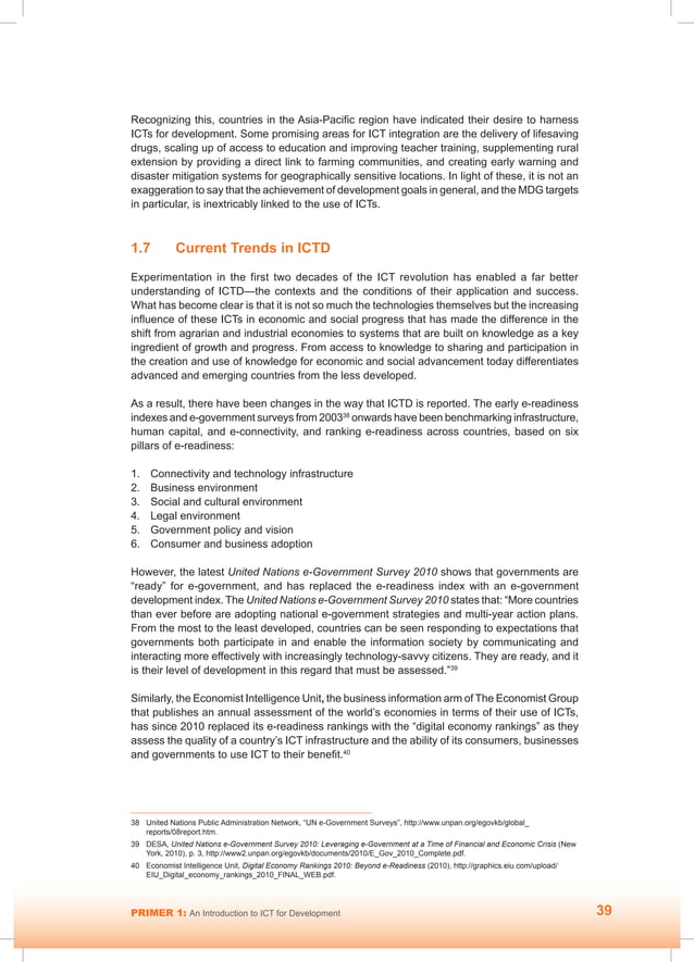 The primer series on ictd for youth part1 an introduction to ict for development | PDF