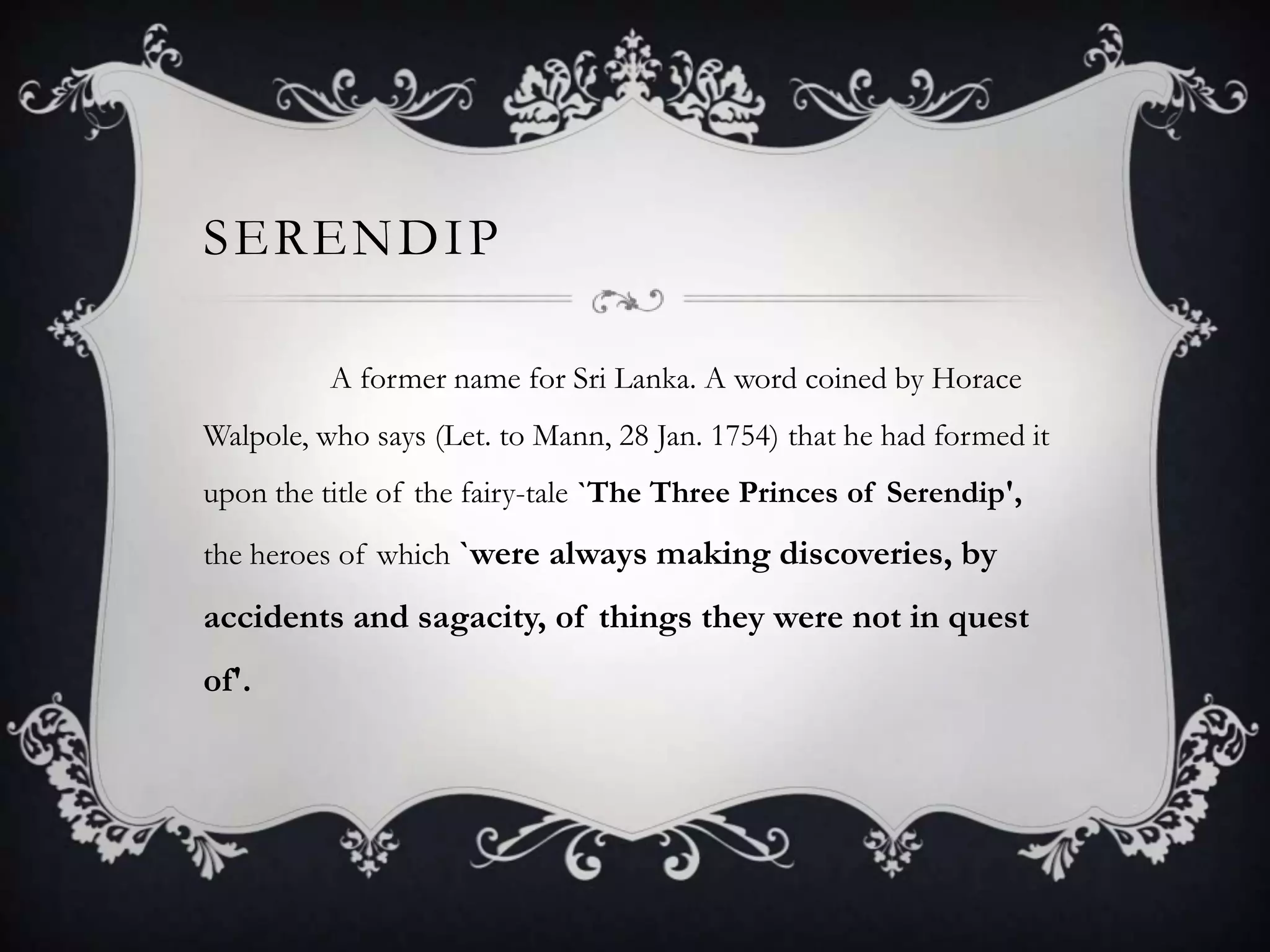 The princes of serendip | PPTX