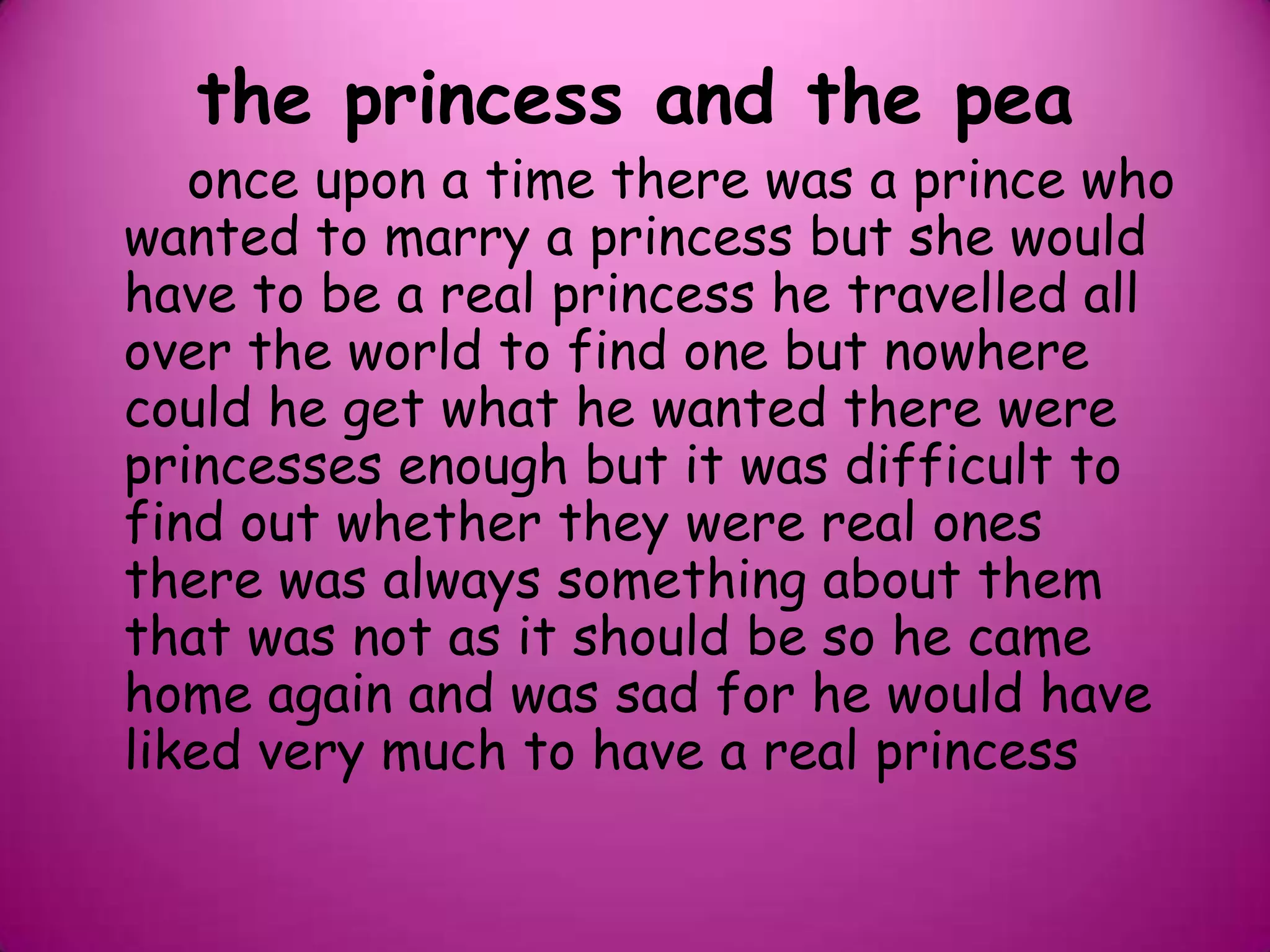 The princess and the pea | PPT | Free Download