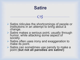 The Princess Bride: Parody, Satire, and Fairy Tales | PPTX