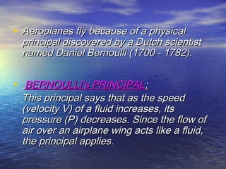 The principles of flight of an aeroplane | PPT