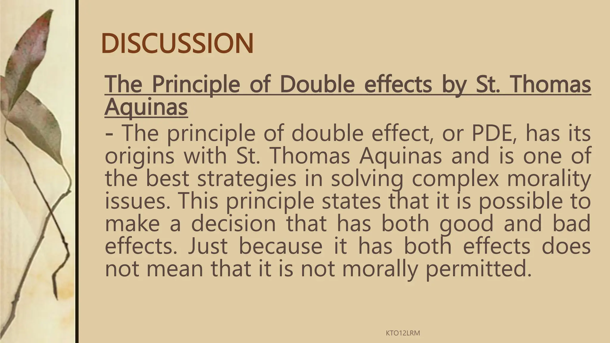 Introduction to Philosophy: The Principle of Double effects.pptx