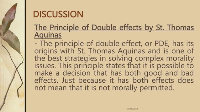 Introduction to Philosophy: The Principle of Double effects.pptx
