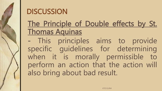Introduction to Philosophy: The Principle of Double effects.pptx