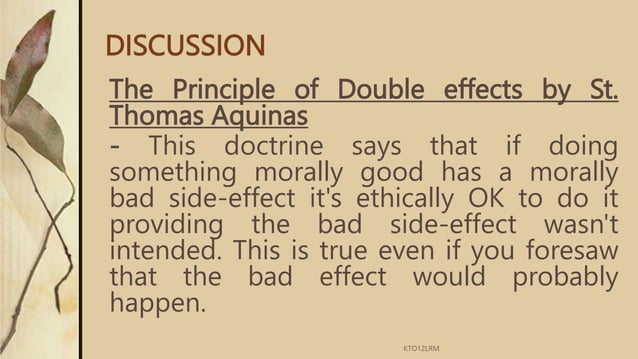 Introduction to Philosophy: The Principle of Double effects.pptx