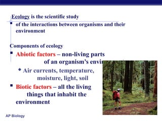 The principle of ecology for biology students | PPT