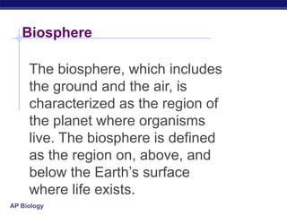 The principle of ecology for biology students | PPTX