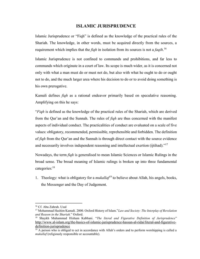 The Principle of Rule of Law and Islamic Jurisprudence | PDF