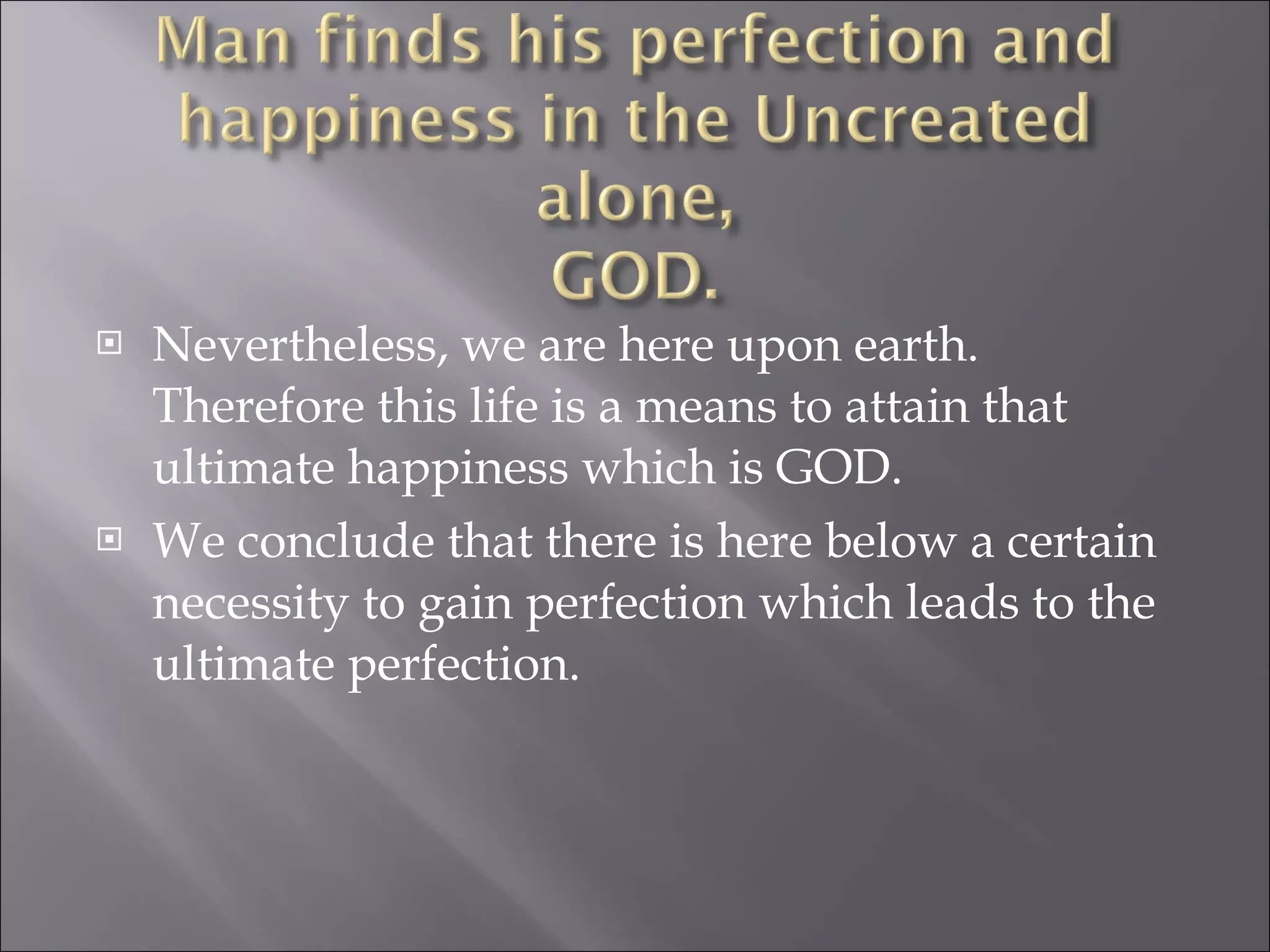 My Principle Of The Unity In The Human Act | PPT