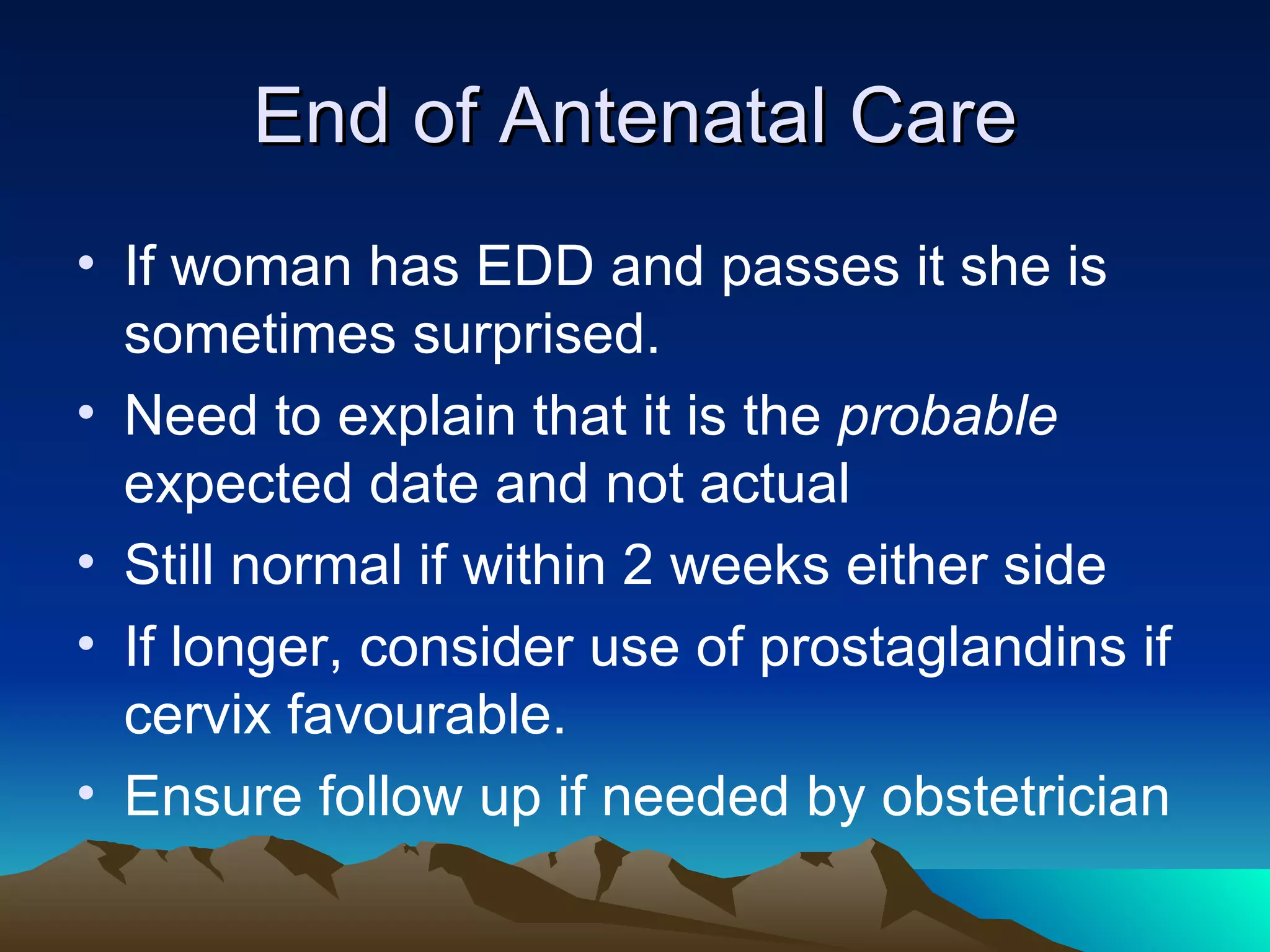 The principles of antenatal care | PPT