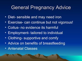 The principles of antenatal care | PPT