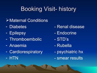 The principles of antenatal care | PPT