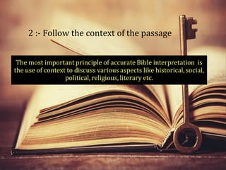 The Principles Of Biblical Interpretation | PPT