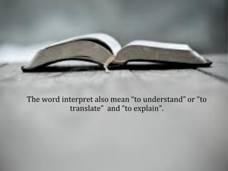 The Principles Of Biblical Interpretation | PPT