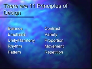 The principles of design 1 | PPT