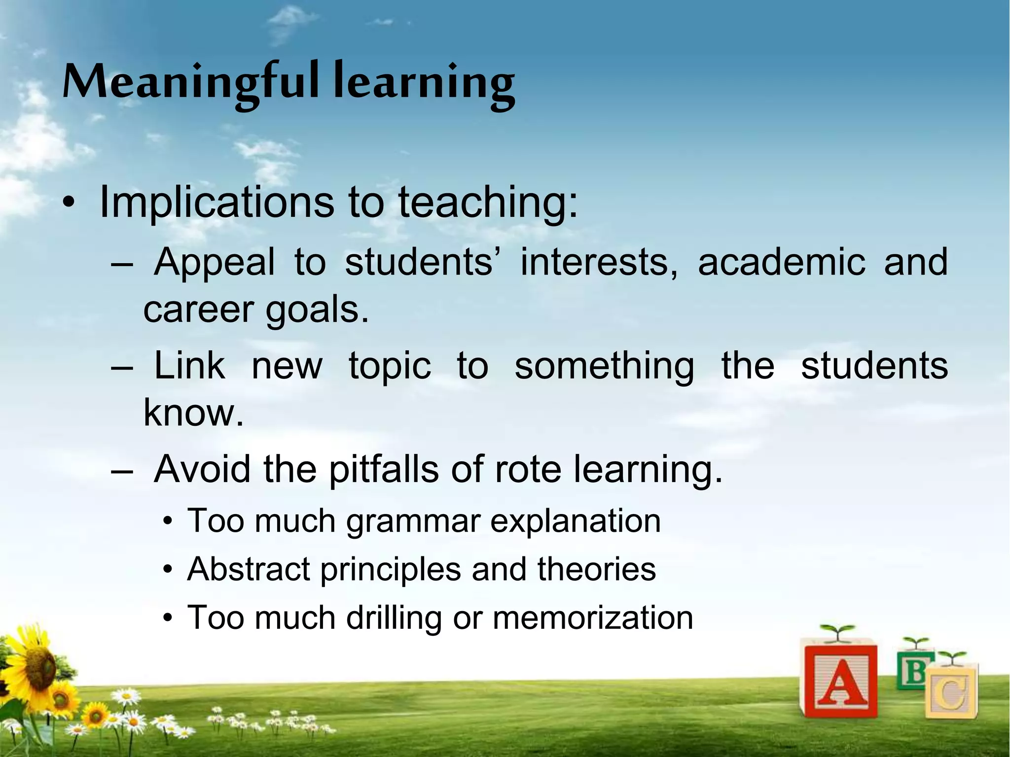 The principles of language learning | PPTX