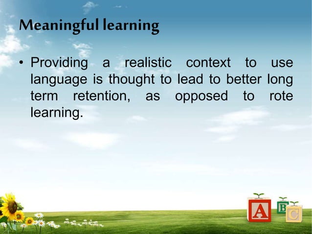 The principles of language learning | PPTX
