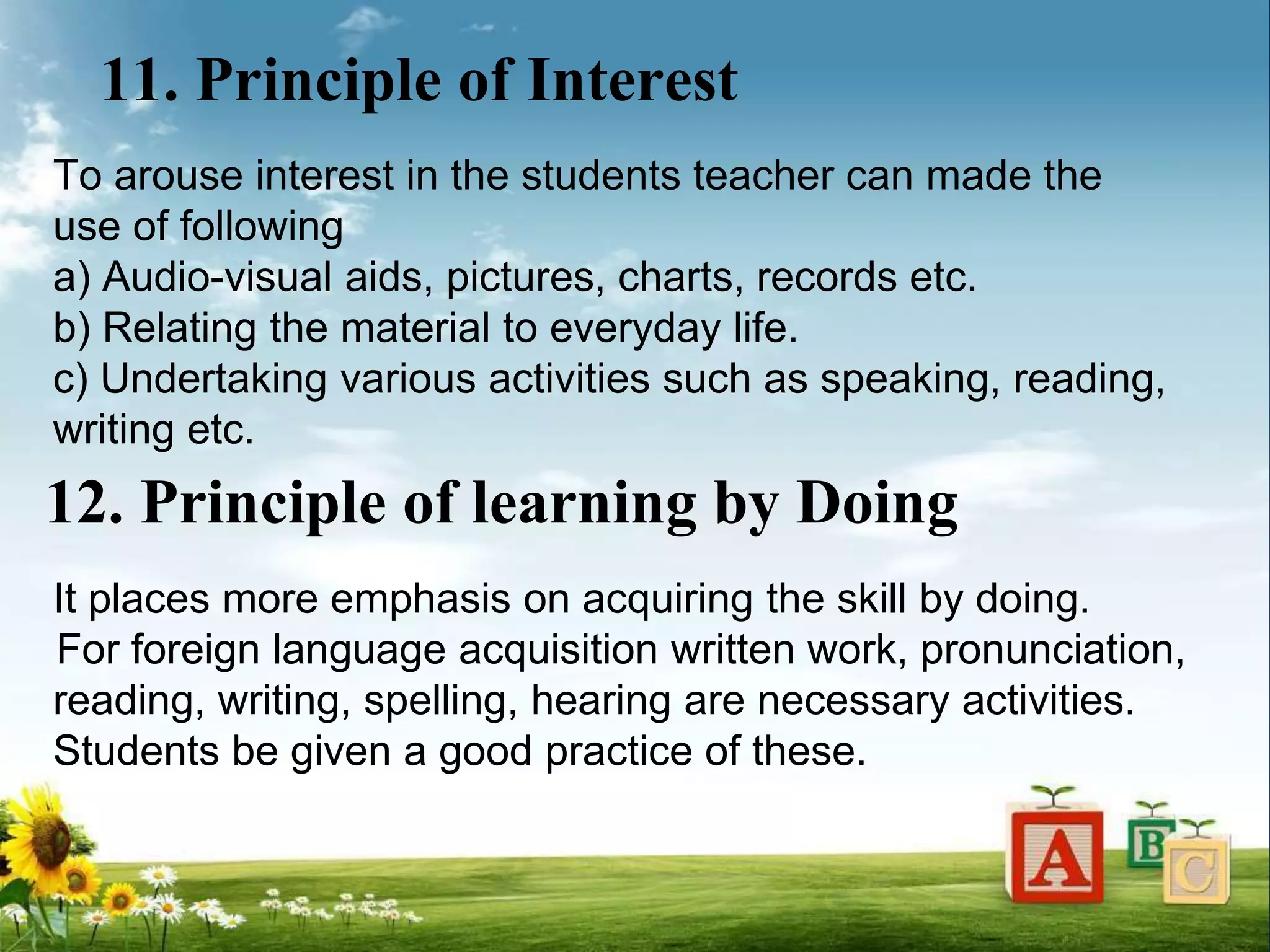 The principles of language learning | PPTX