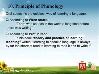 The principles of language learning | PPTX