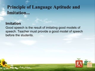 The principles of language learning | PPTX