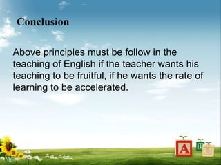 The principles of language learning | PPTX