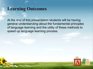 The principles of language learning | PPTX