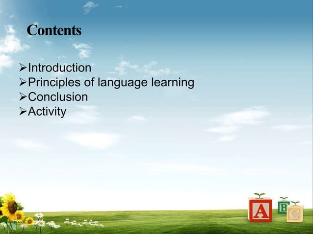 The principles of language learning | PPTX