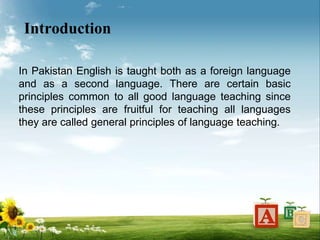 The principles of language learning | PPTX