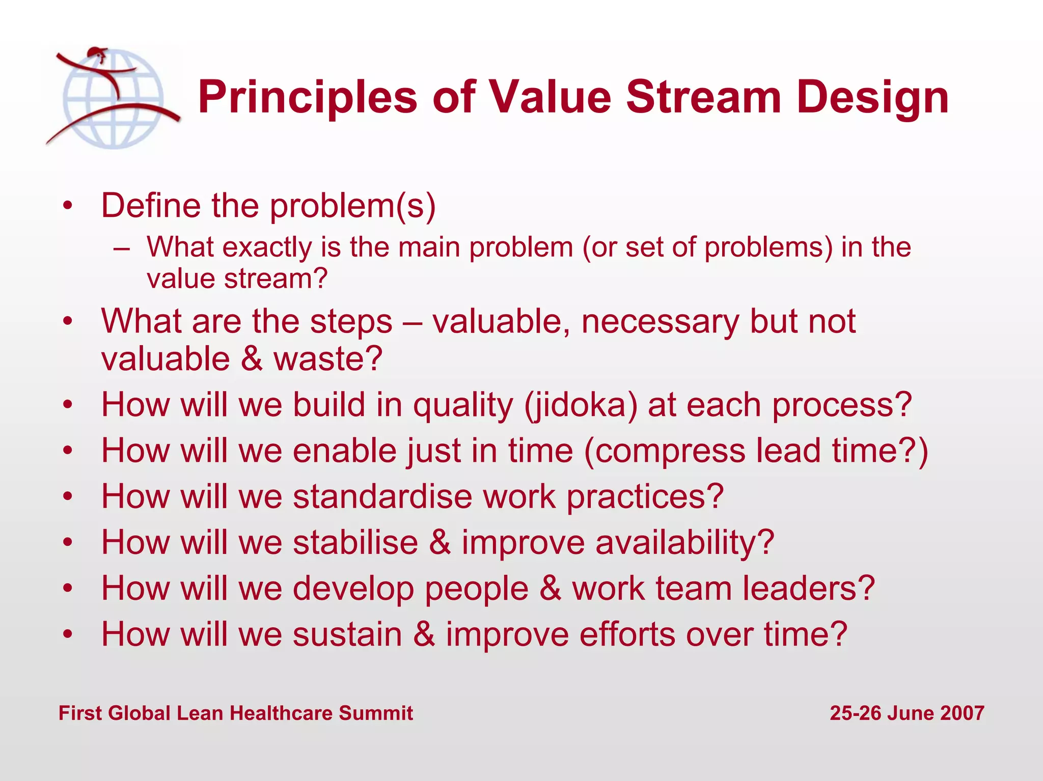The Principles of Lean Value Stream Design | PDF