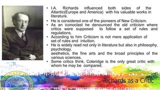 The principles of literary criticism by i. a. richards analysis of the ...