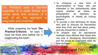 The principles of literary criticism by i. a. richards analysis of the ...