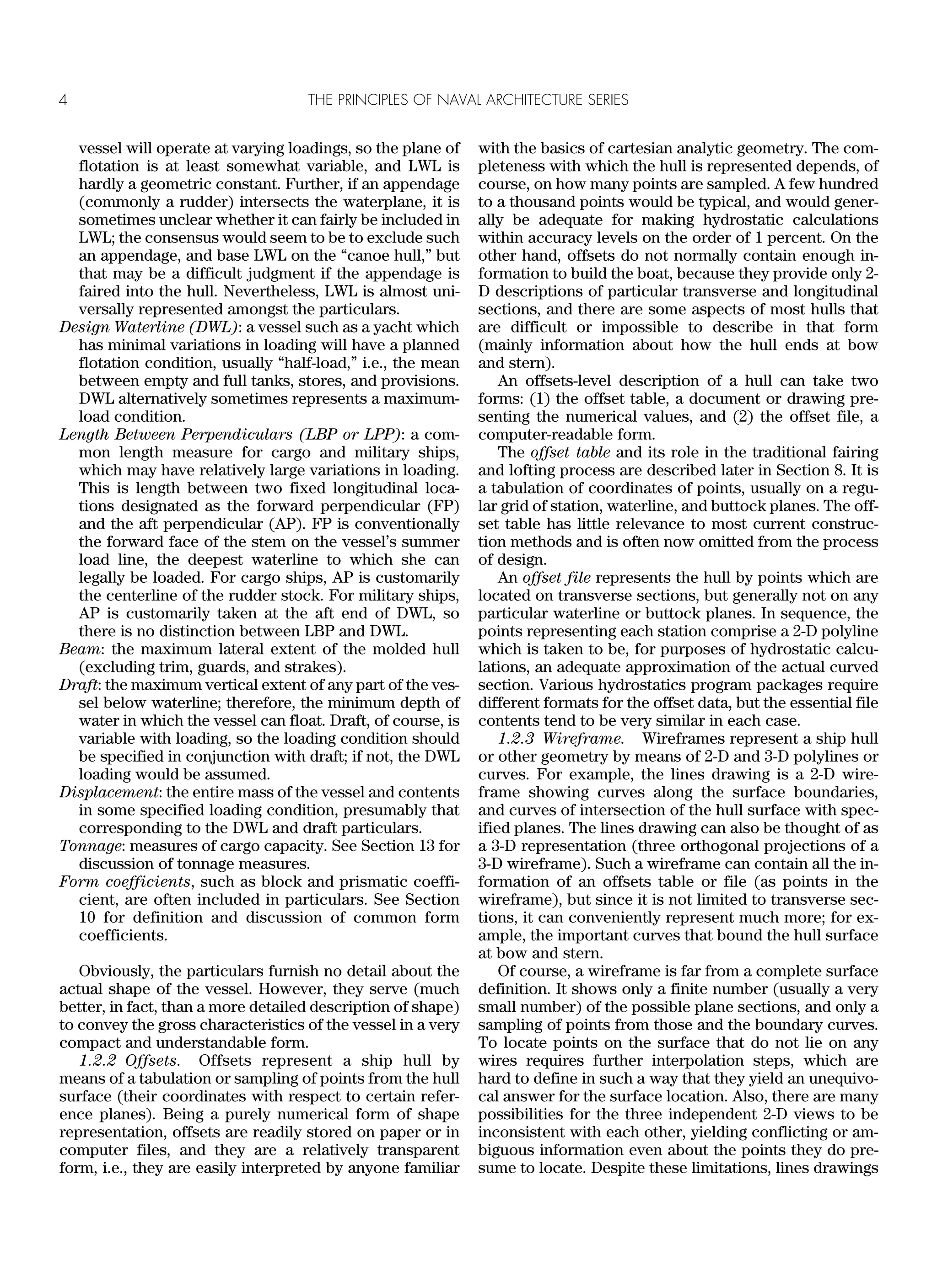 The Principles of Naval Architecture Series The Geometry of Ships | PDF